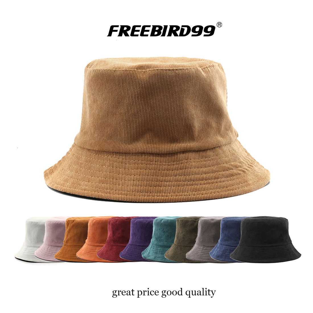 Reversible Bucket Hat Solid Color #dxfy01 - FREEBIRD99 online hats shop